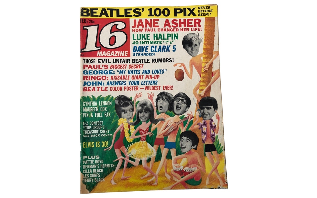 1965 16 Magazine I February 1965 I 16 Magazine I 1960s Teen Magazine I ...