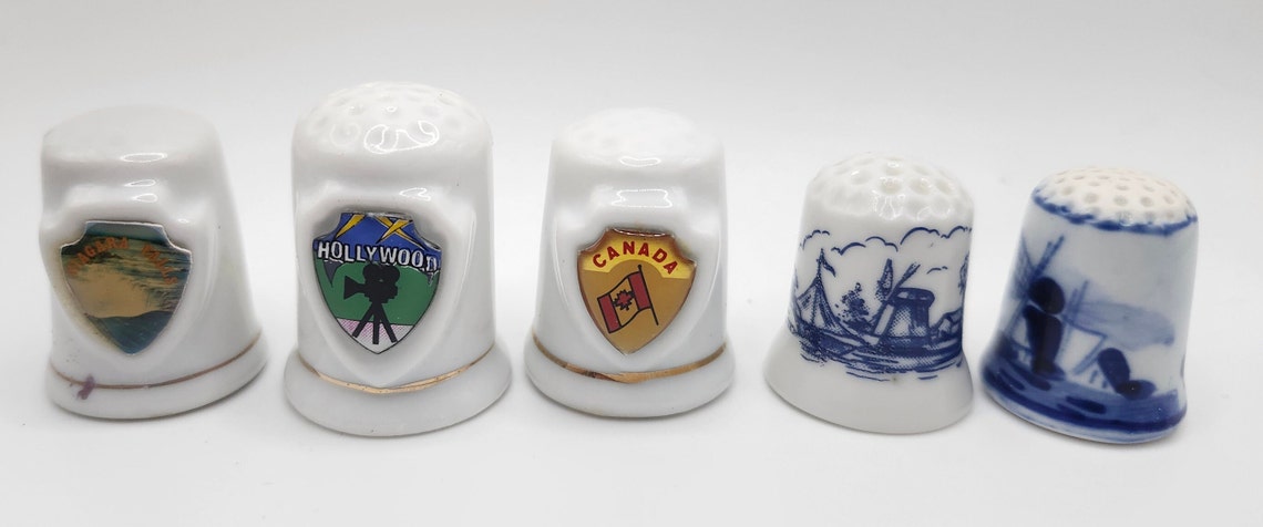 14 Vintage Collectible Souvenir Thimbles Collectible Souvenir 3 Are ...