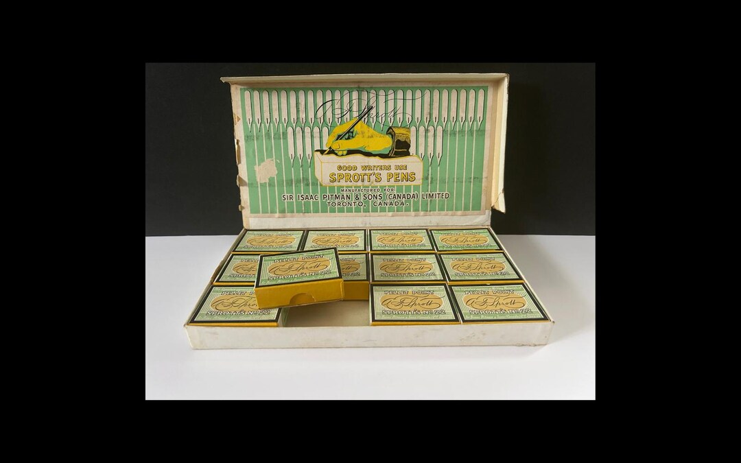 Vintage SPROTT'S Nibs Store Display Box With 12 New Boxes of Nibs ...