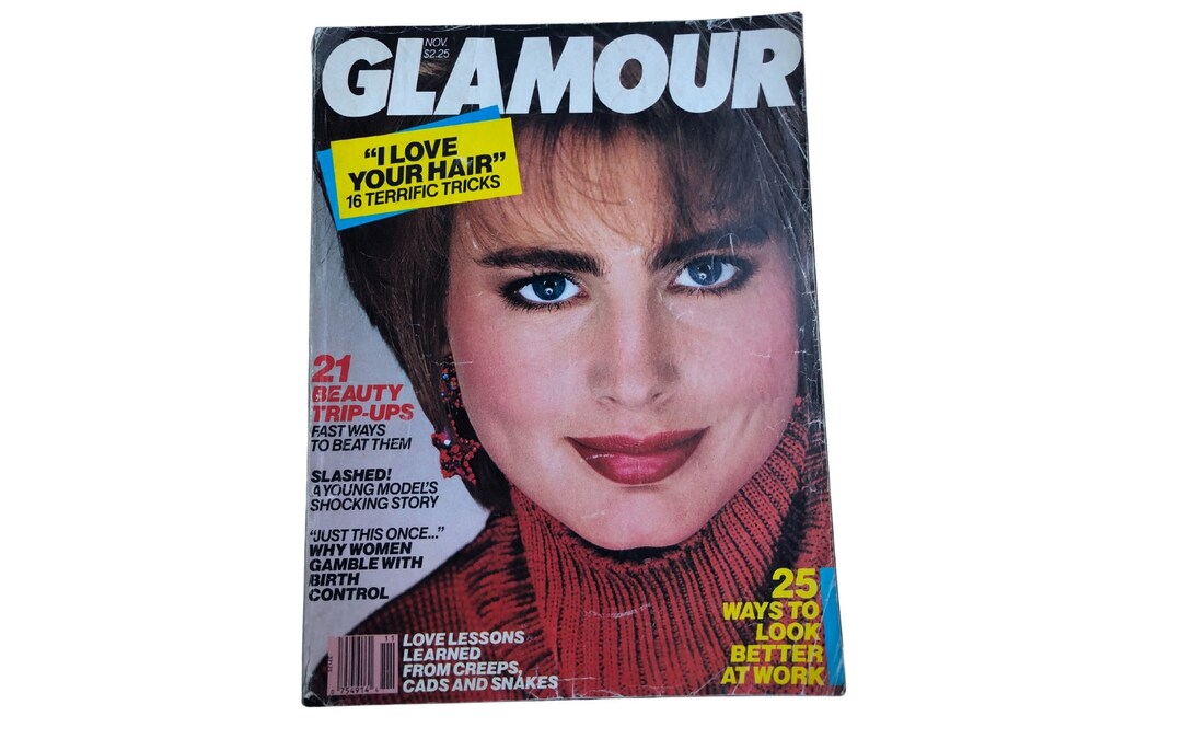 1986 GLAMOUR Magazine I Alexa Singer Cover I Glamour Magazine November ...