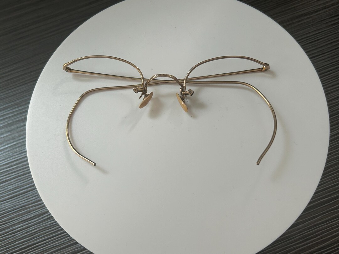 Antique 12K Gold-filled Rimless Eyeglasses | 12K GF Gold-filled Wire ...