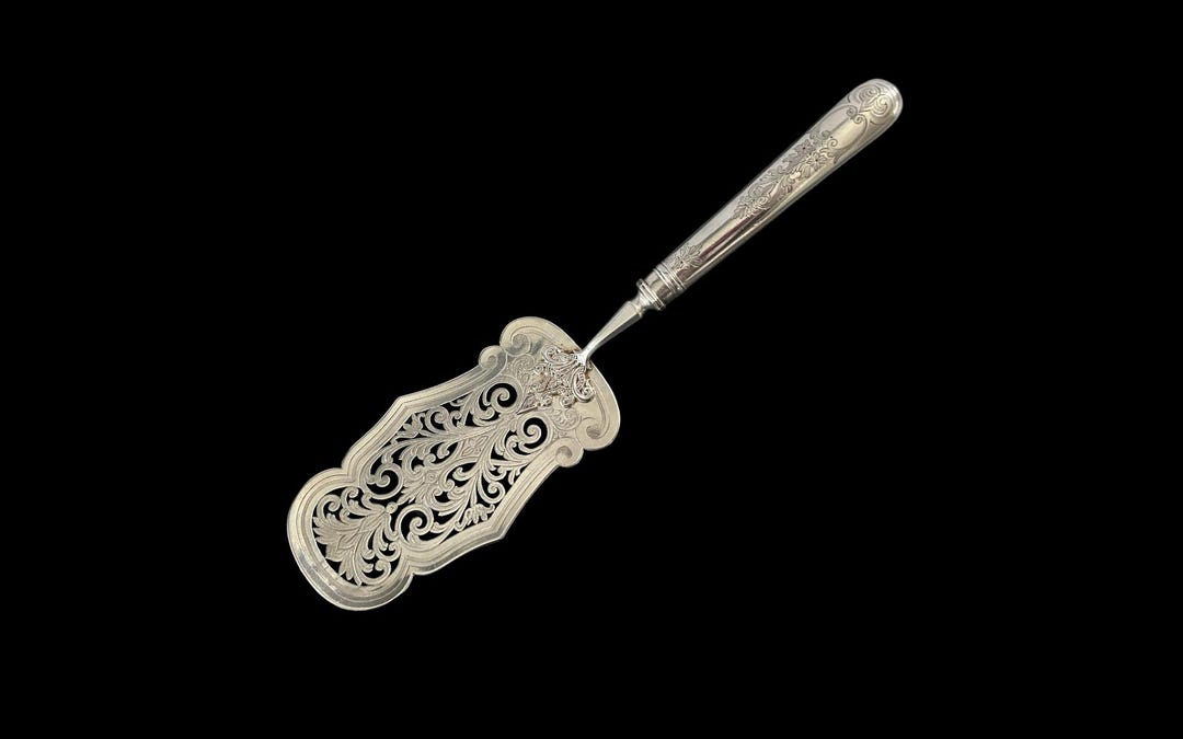 Victorian Silver-plated Fish Slice Server | Elkington & Co. 1882 ...