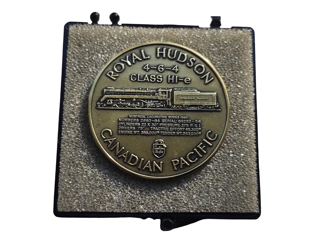 Canadian Pacific Railway Commemorative Medallion | Royal Hudson 4-6-4 ...