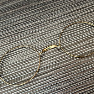 Antique Brass Wire-rim Eyeglasses With Cable Temples | Antique ...