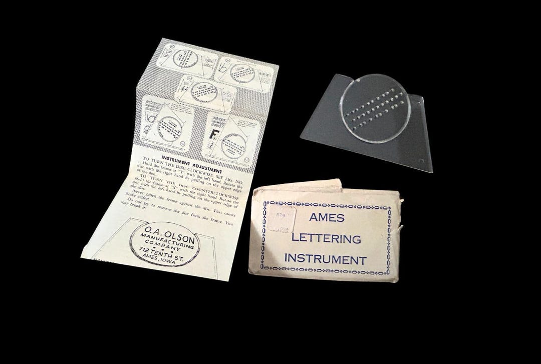 AMES LETTERING INSTRUMENT | Drafting Template Tool With Original Sleeve ...