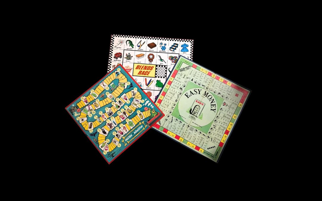 1950s/60s BOARDGAME Lot- Includes Gameboards Only-3 Games I Retro ...