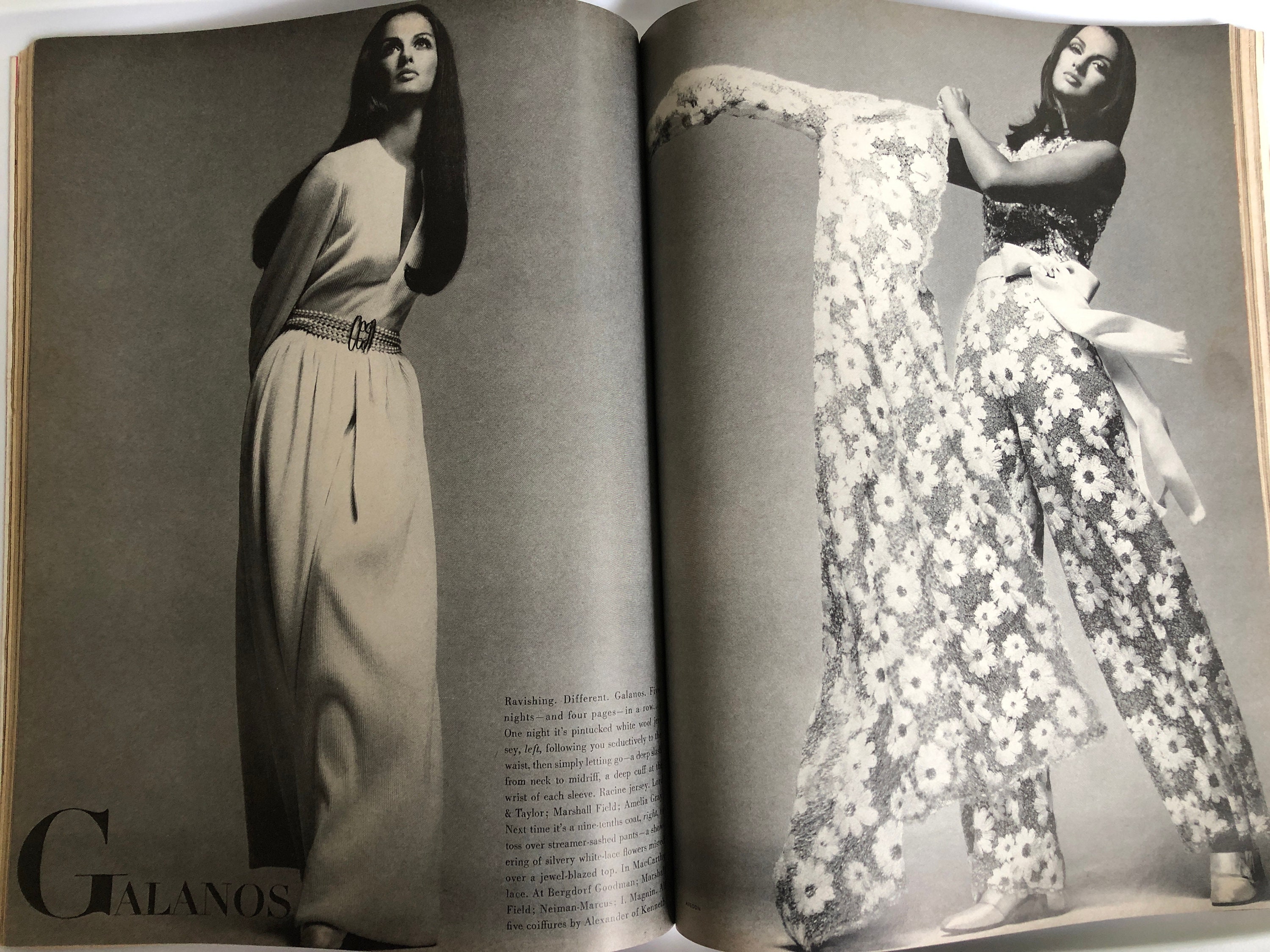 1969 VOGUE Magazine November 1969 Cover: Francoise Rubartelli I Lauren ...