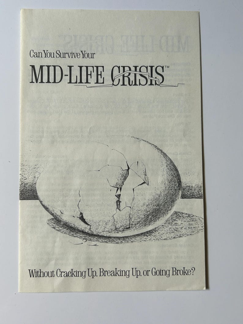 1982 MID-LIFE CRISIS Board Game | Vintage Adult Humor Game | the Game ...