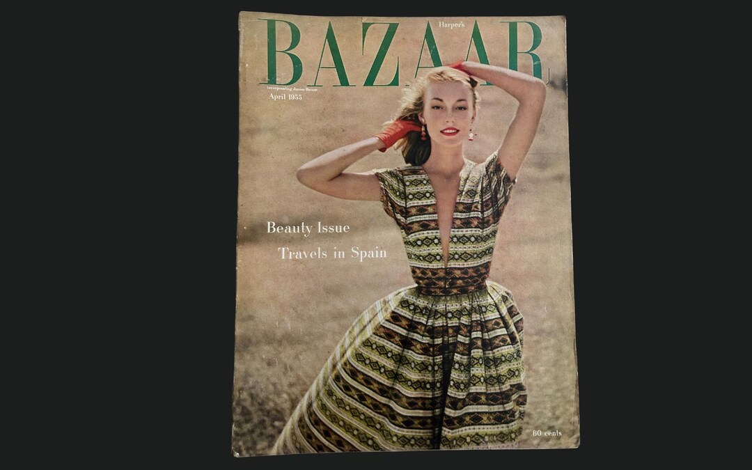 1955 HARPER'S BAZAAR Magazine | Cover: Liz Pringle Photographed by ...