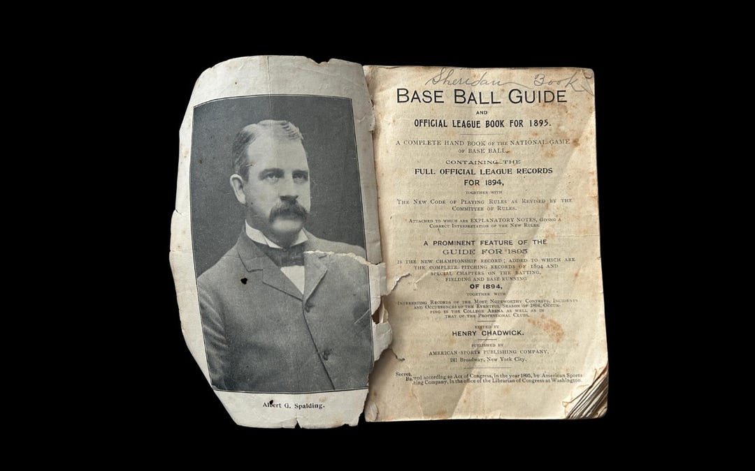1895 SPALDING BASEBALL GUIDE & Official League Book | Rare 1894 ...