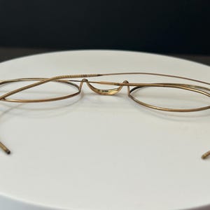 Antique Brass Wire-rim Eyeglasses With Cable Temples | Antique ...