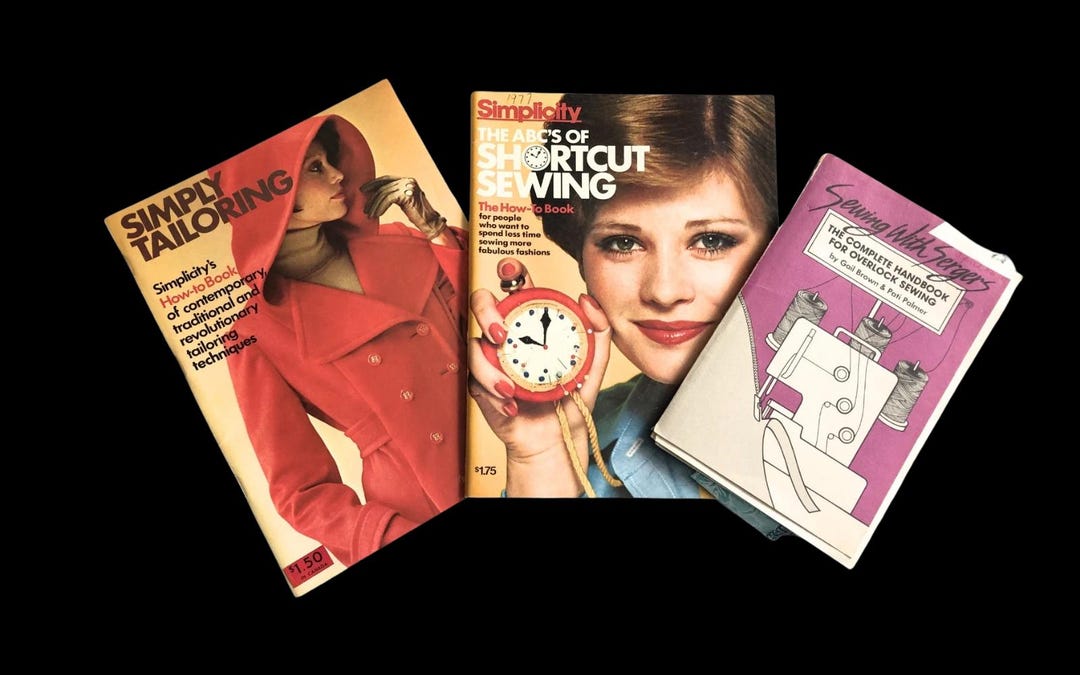 Vintage Sewing Books - LOT of 3 I Simplicity the Abc's of Shortcut ...