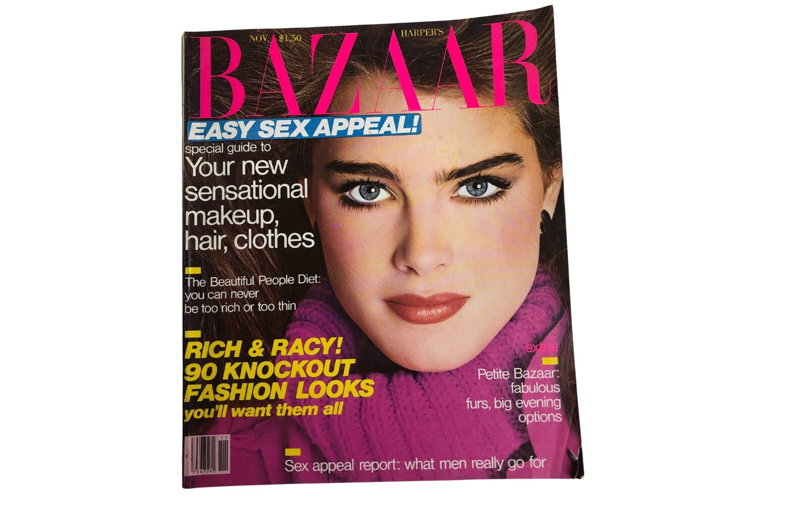 1981 Harpers Bazaar Magazine I Brooke Shields Cover I Harpers Bazaar Magazine November 1981
