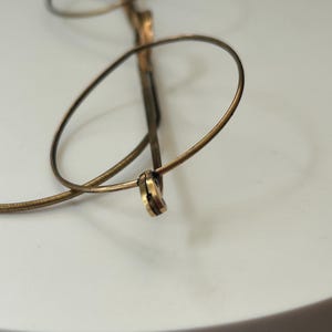 Antique Brass Wire-rim Eyeglasses With Cable Temples | Antique ...
