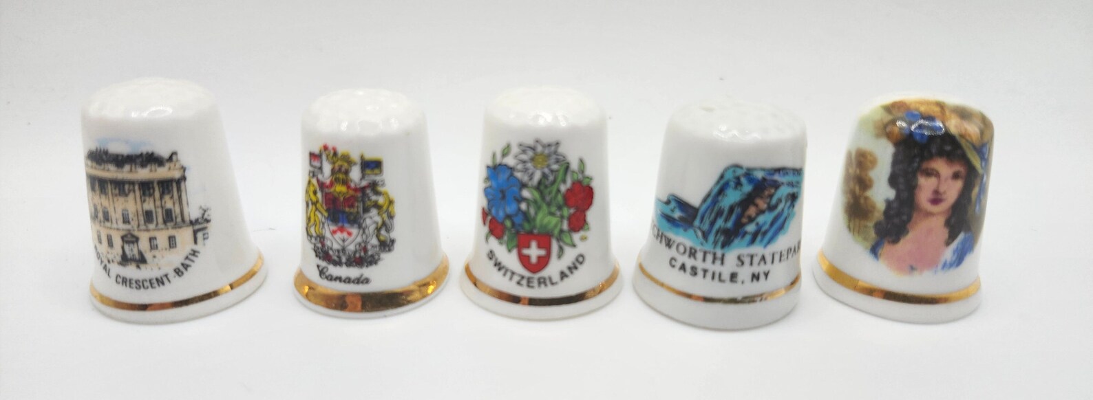 14 Vintage Collectible Souvenir Thimbles Collectible Souvenir 3 Are ...