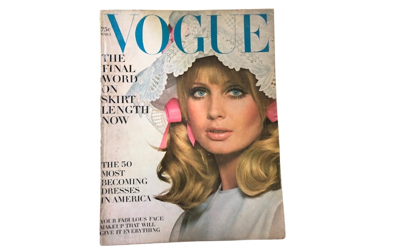 1968 VOGUE Magazine I March 1, 1968 Issue I Cover: Sue Murray I Eunice ...