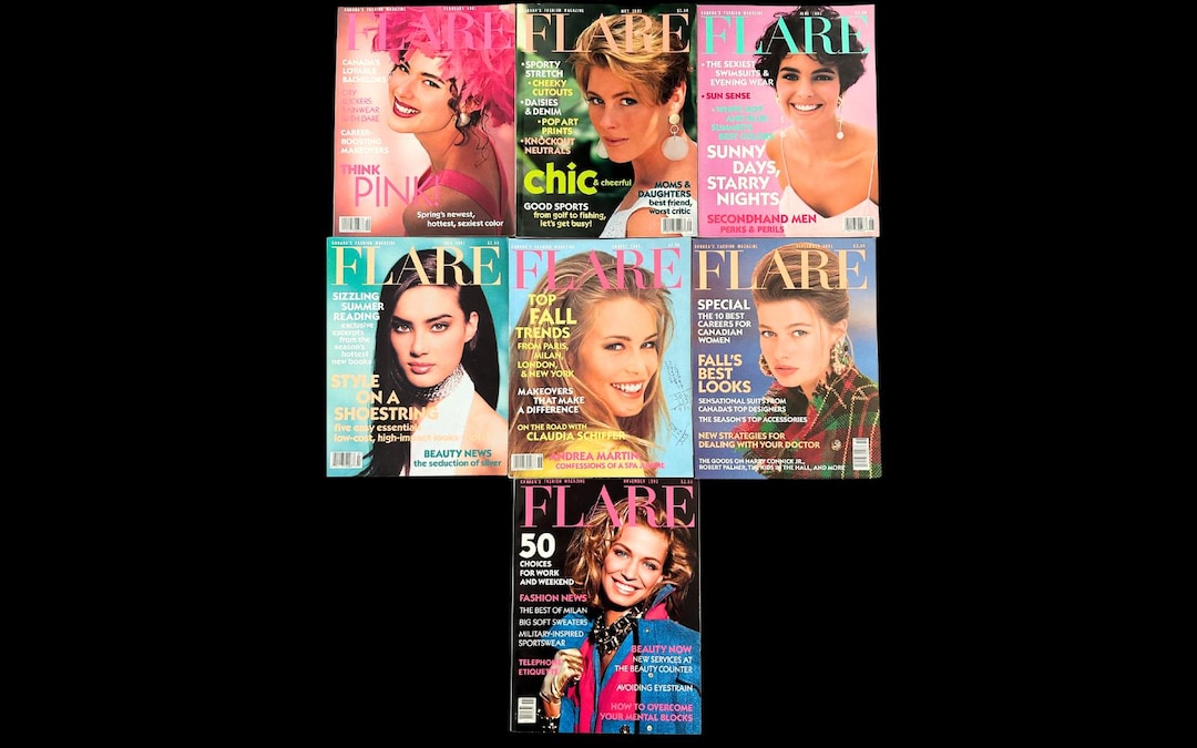 1991 FLARE Magazines | Vintage Canadian Fashion Magazine | Sold ...