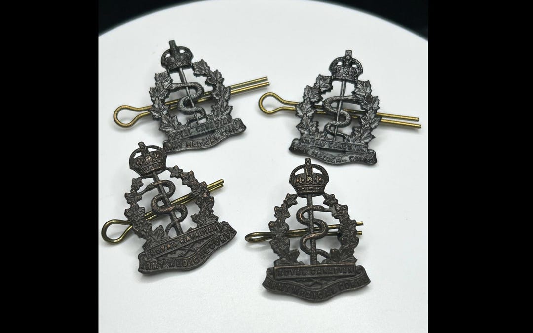Royal Canadian Army Medical Corps Cap Badges Set | Lot of 4 | RCAMC ...