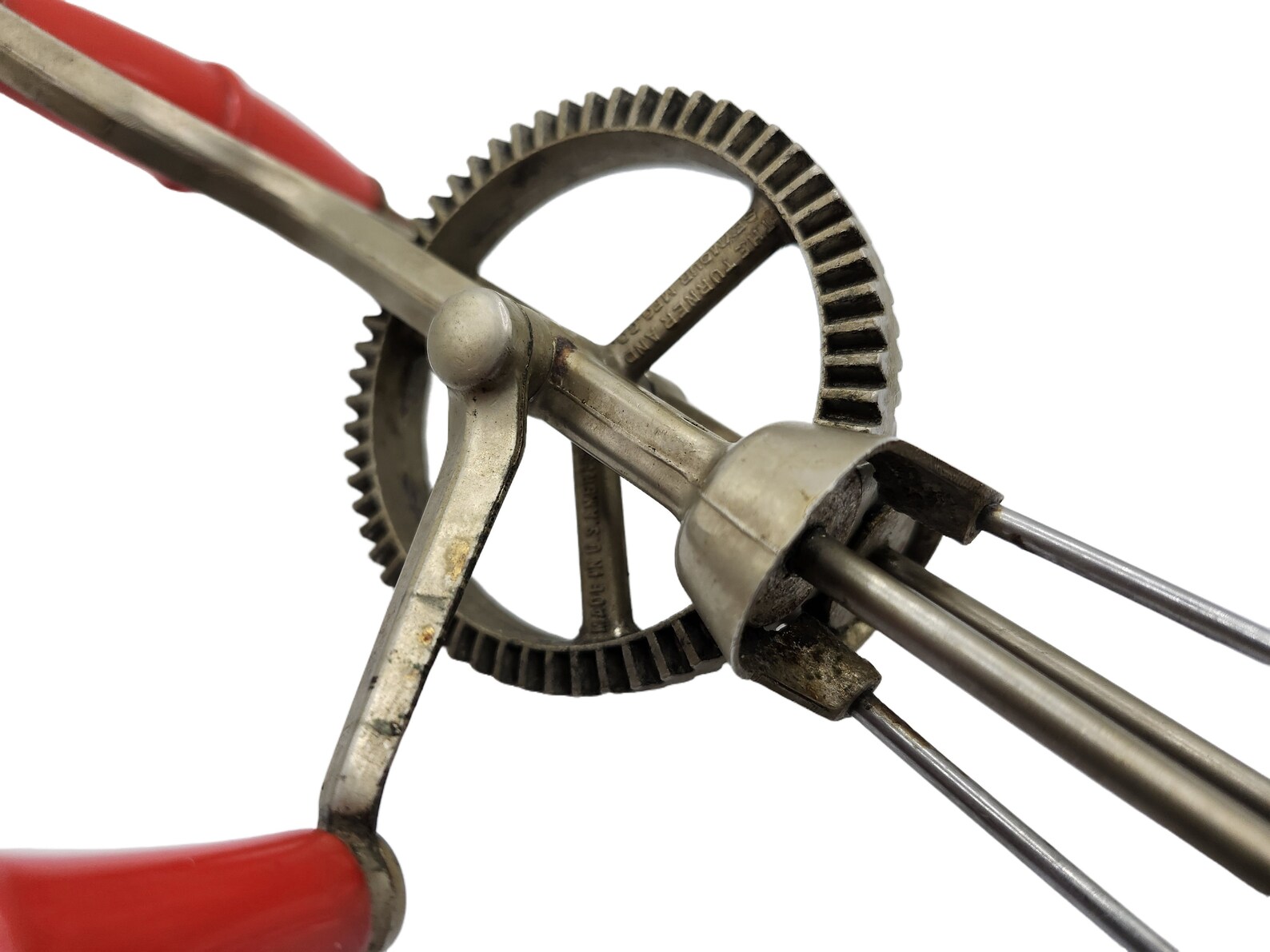 1950s SUPERWHIRL Hand Mixer | Vintage Egg Beater Red Bakelite Handle ...