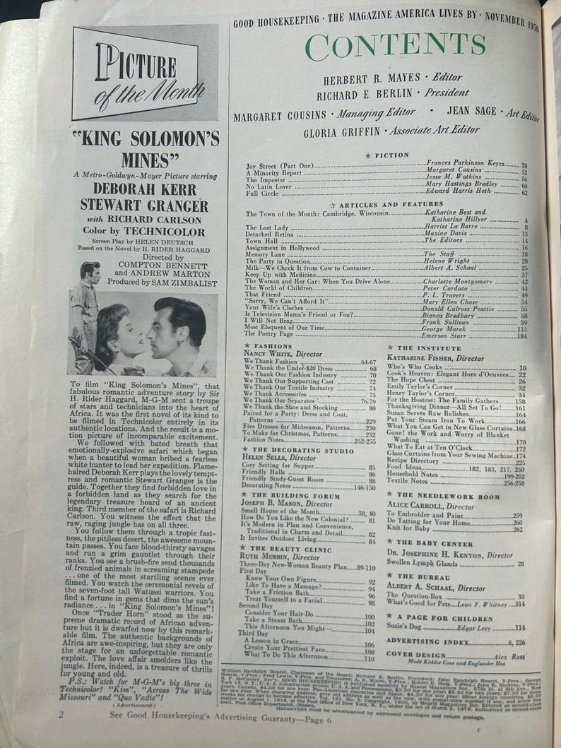 1950 GOOD HOUSEKEEPING Magazine | Cover Art by Alex Ross | November ...