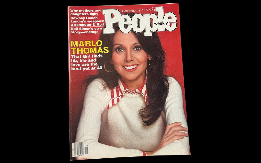 1977 PEOPLE Magazine | Cover: Marlo Thomas | December 19, 1977 | Neil ...