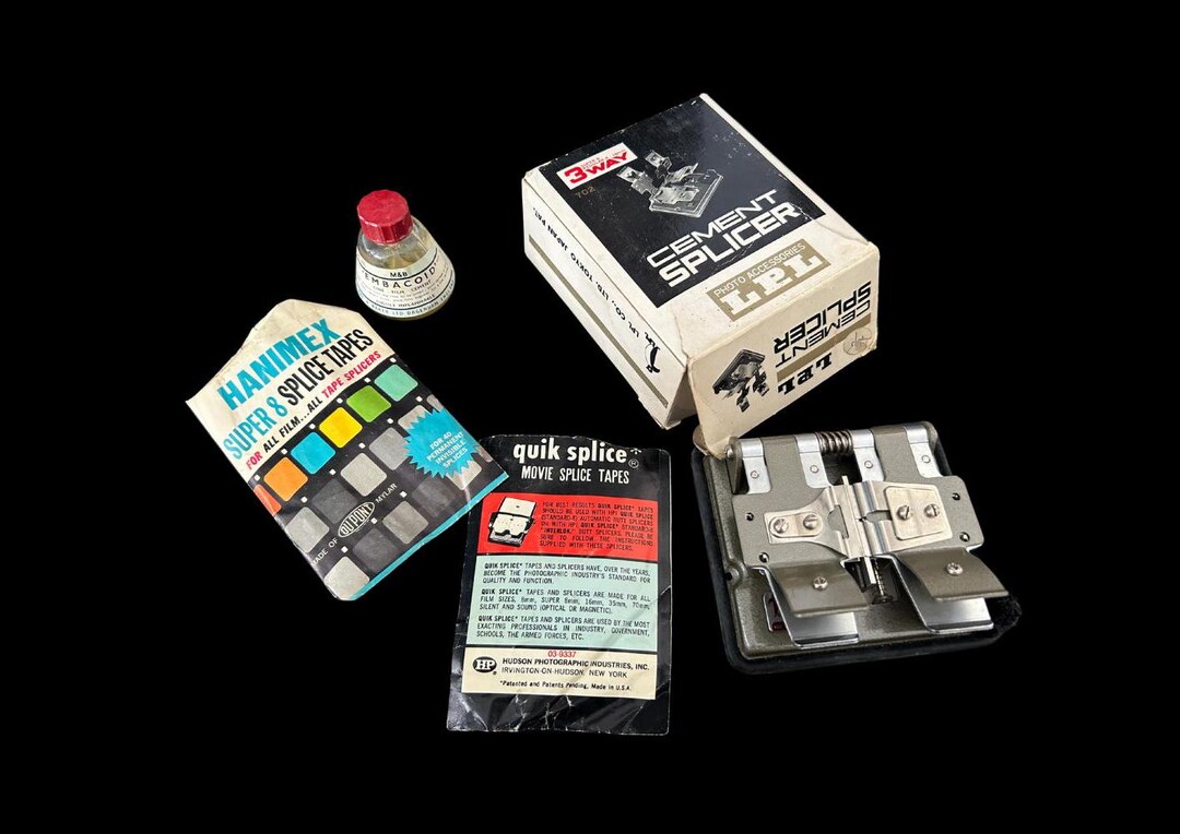 Vintage Film Splicing Lot | LPL Cement Splicer | Hanimex Super 8 Tape ...