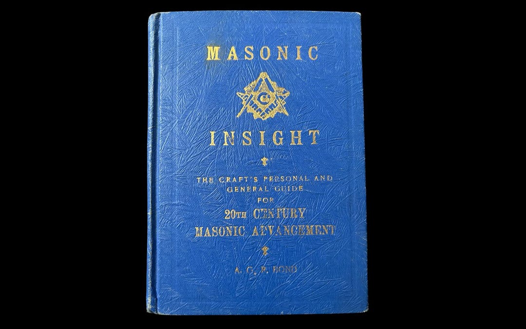 1940 MASONIC INSIGHT Book | Signed A.G.R. Bond | Freemason Guide ...