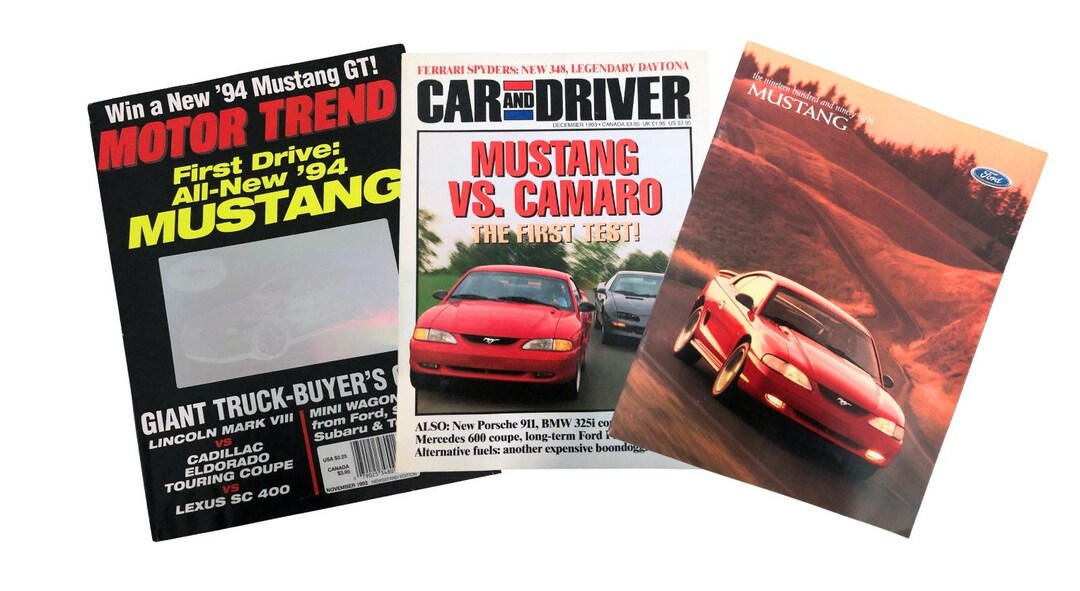 90's Ford Mustang Magazine Lot: Motor Trend Nov '93 I Car and Driver ...