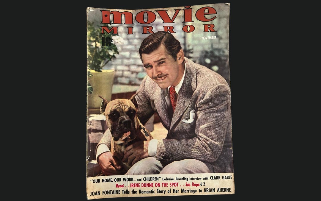 1939 MOVIE MIRROR Magazine | Cover: Clark Gable | November 1939 | Errol ...