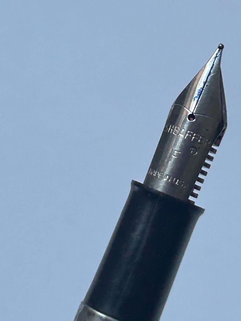 Vintage SHEAFFER Cartridge Fountain Pen | Chrome Cap | Fine Nib | Made ...