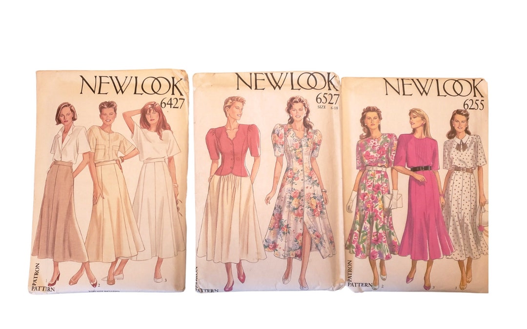1990s SEWING PATTERNS New Look Sewing Patterns Vintage I Pattern 6255 I ...