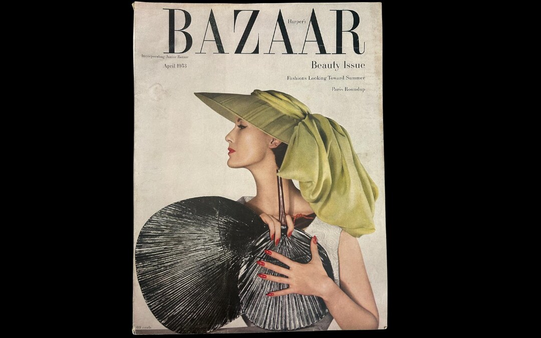 1953 HARPER'S BAZAAR Magazine | Cover: Mary Jane Russell | April 1953 ...