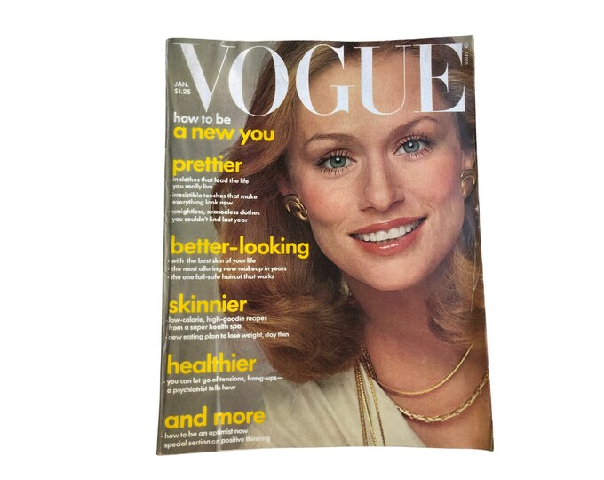 1975 VOGUE Magazine January 1975 Vogue Magazine - Cover: Lauren Hutton ...