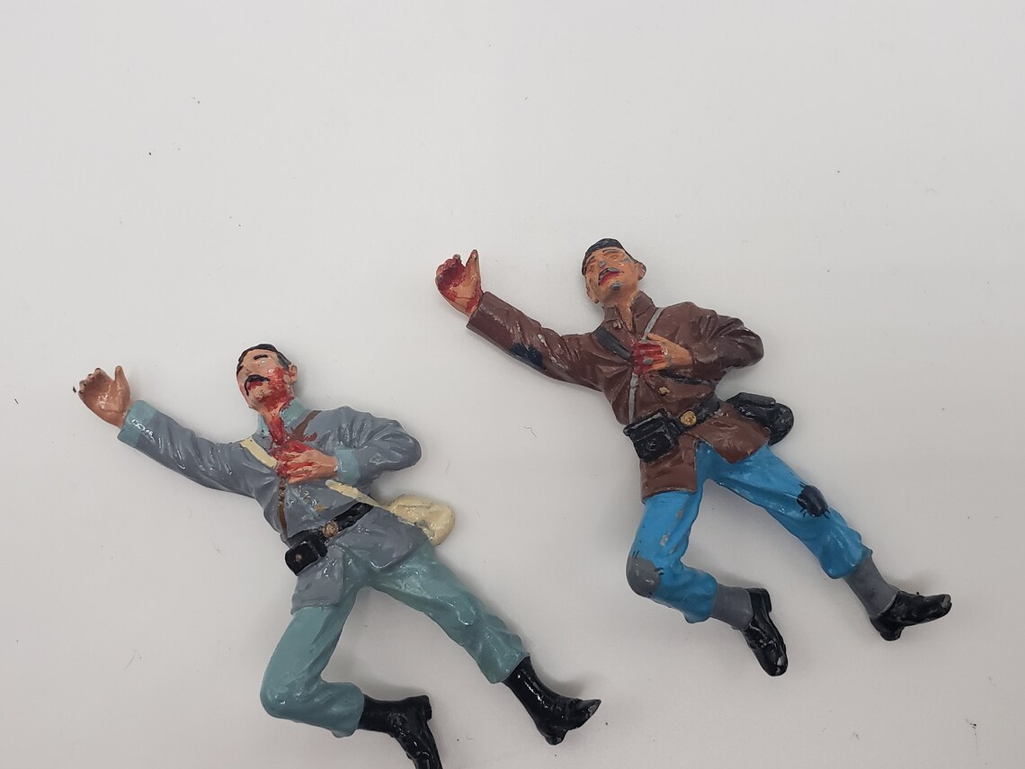 Set of 10 American Civil War Lead Model Soldier Set Confederate Army ...