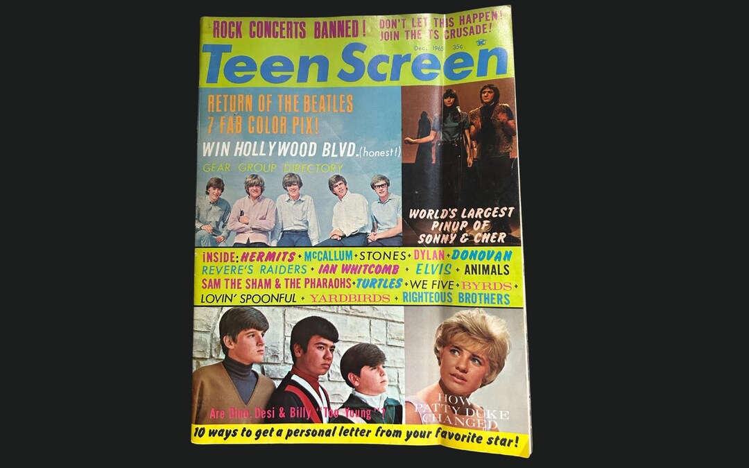 1965 TEEN SCREEN Magazine | December 1965 | the Beatles | Hayley Mills ...