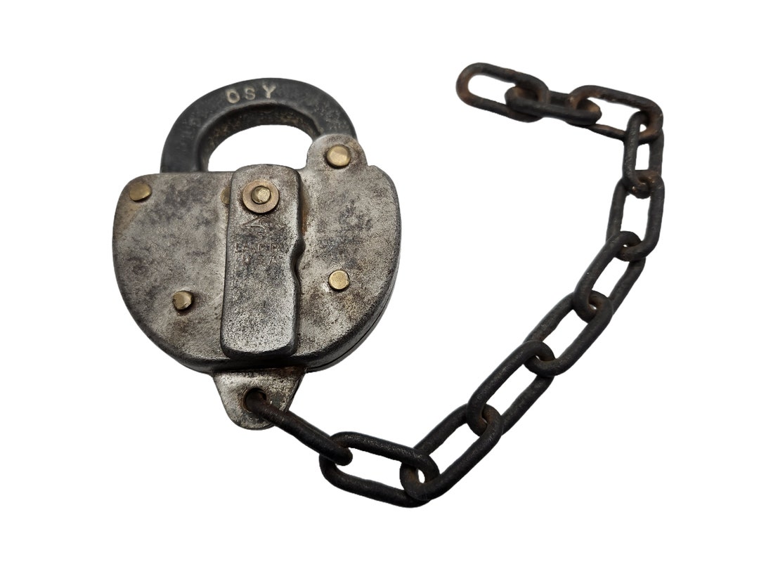 1951 Slaymaker Railroad Lock | NO KEY | Vintage Railway Padlock | O.S.Y ...