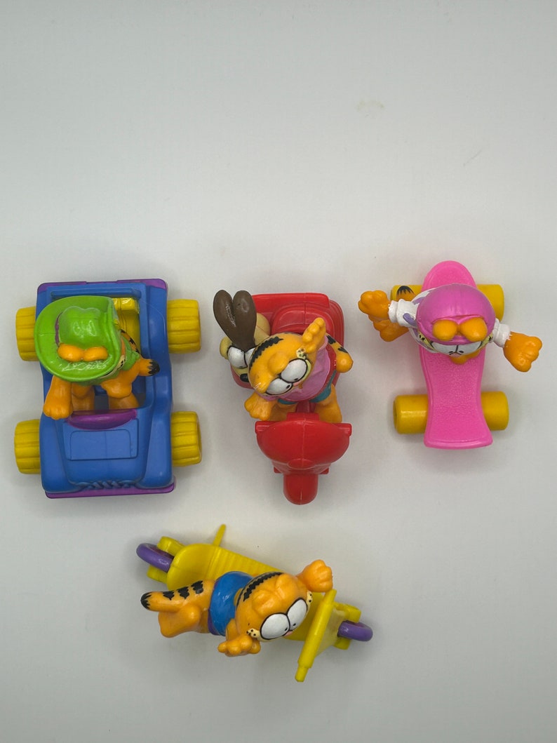 1989 MCDONALD'S Garfield Toys | Lot of 4 | Collectible Figures | Retro ...