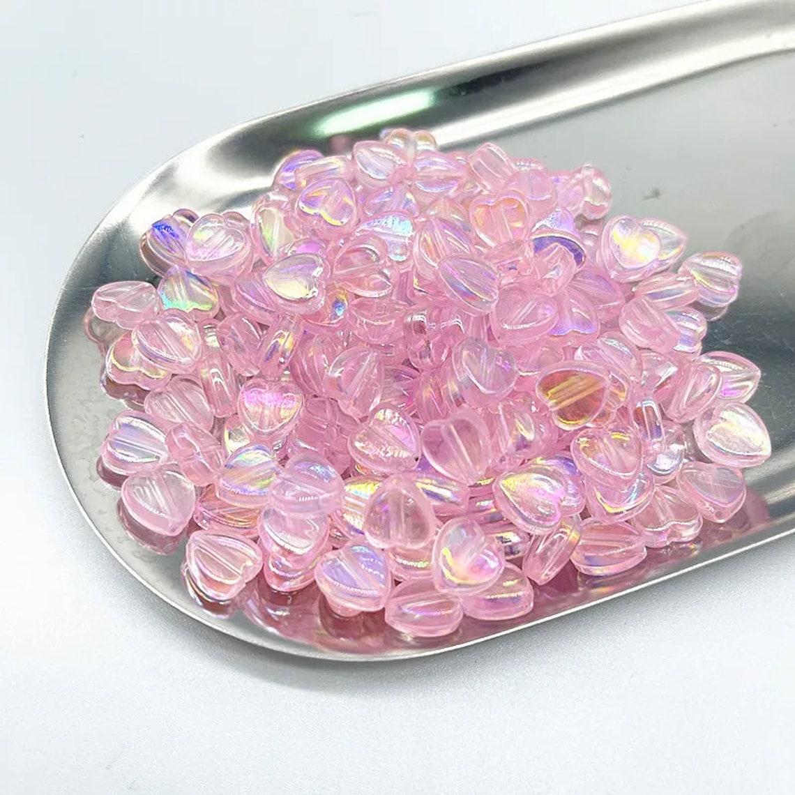 Heart Acrylic Beads, 120pcs Beads Acrylic Mix, Spacer Beads, Round ...