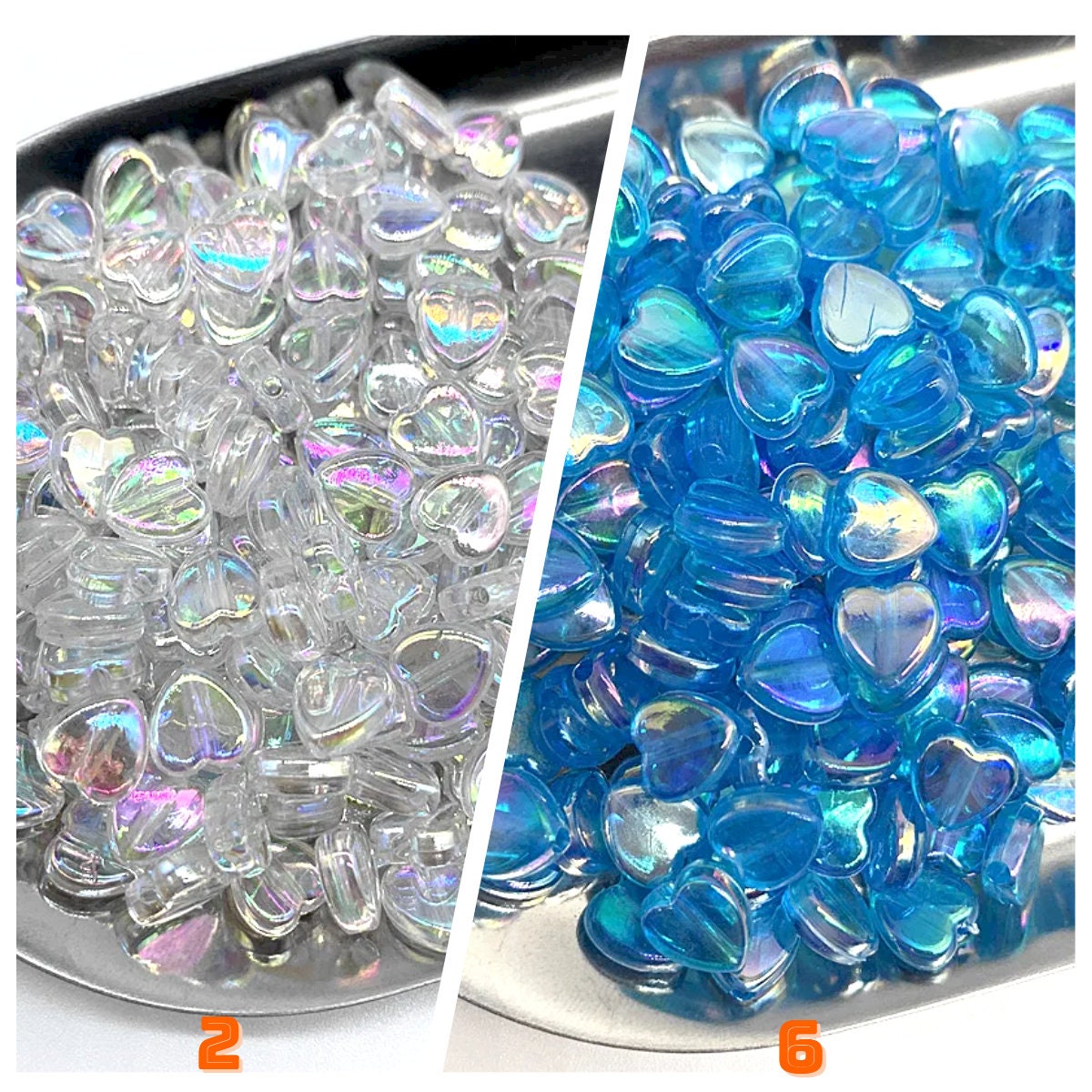 Heart Acrylic Beads, 120pcs Beads Acrylic Mix, Spacer Beads, Round ...