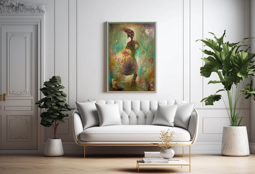 Original Fine Art Painting Poster Digital Download Wall Art Portrait ...