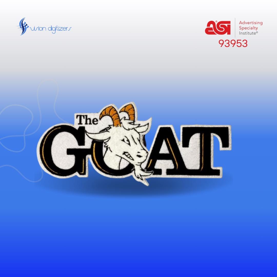 The Goat Chenille Patch |goat Iron on Patch | Custom Goat Chenille ...