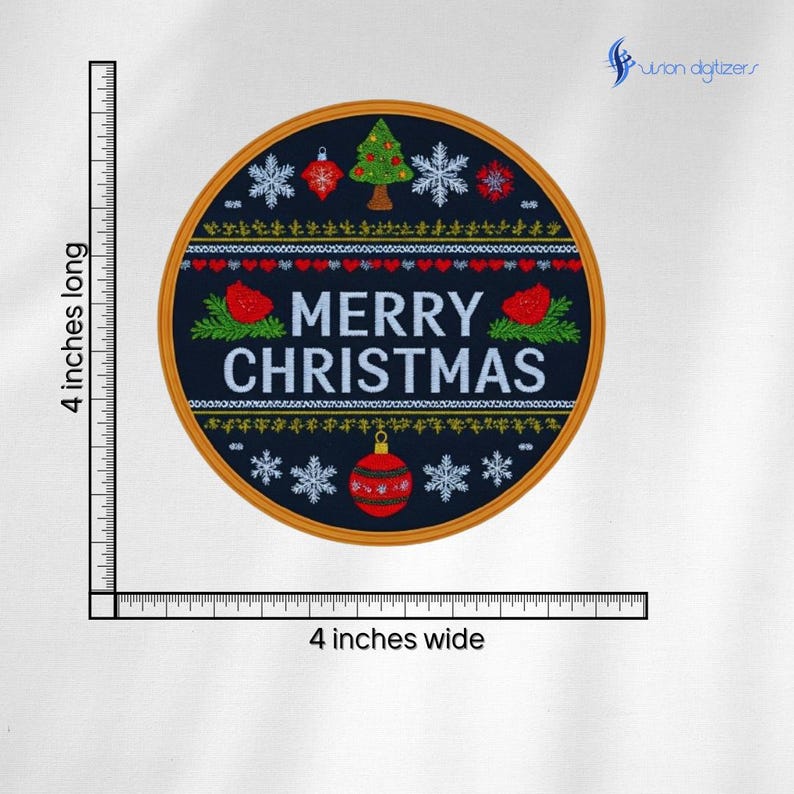 Merry Christmas Embroidered Patch | Christmas Iron on Patches |holiday ...