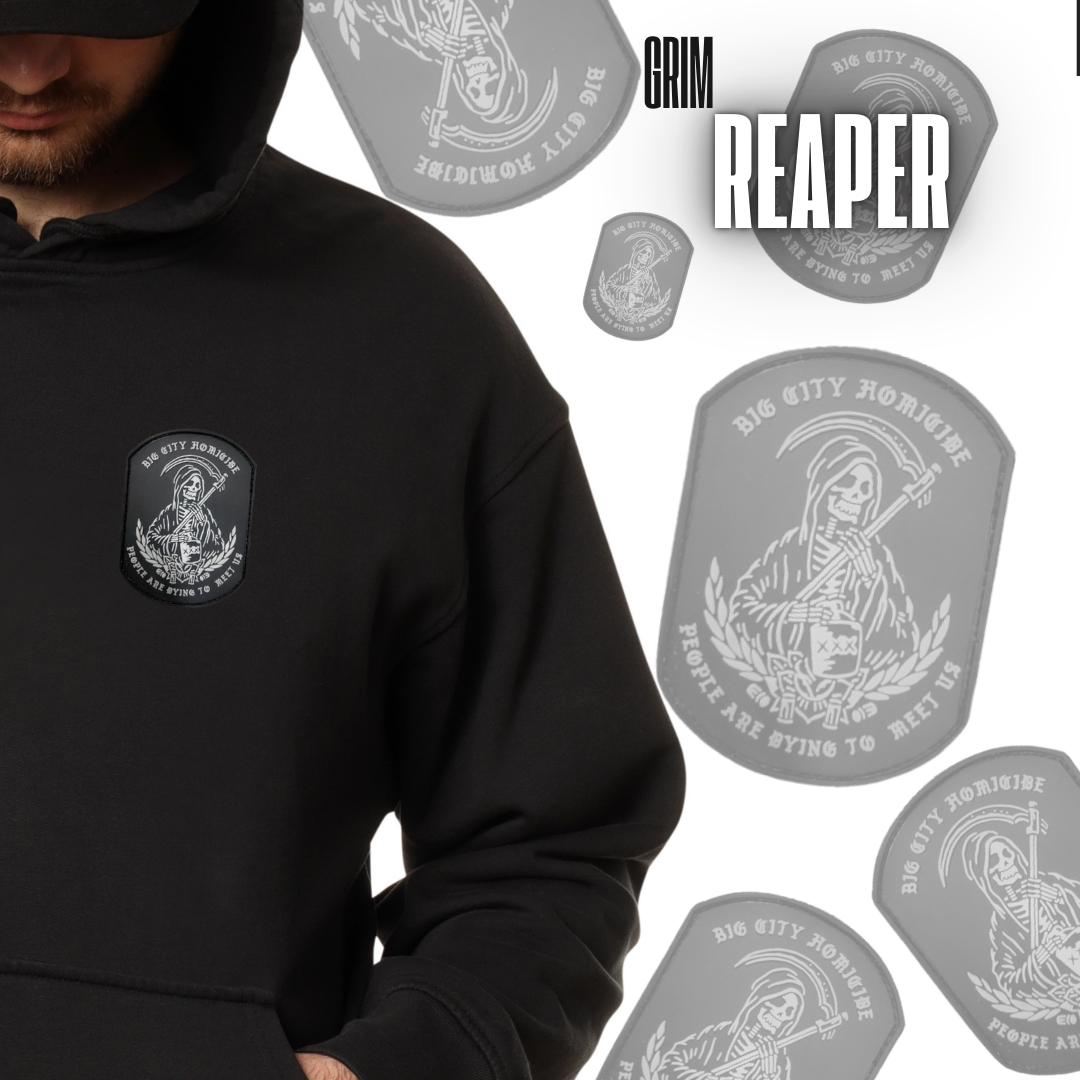 Grim Reaper PVC Patch Morale Iron on Patch Reaper Pvc Left Chest Patch ...