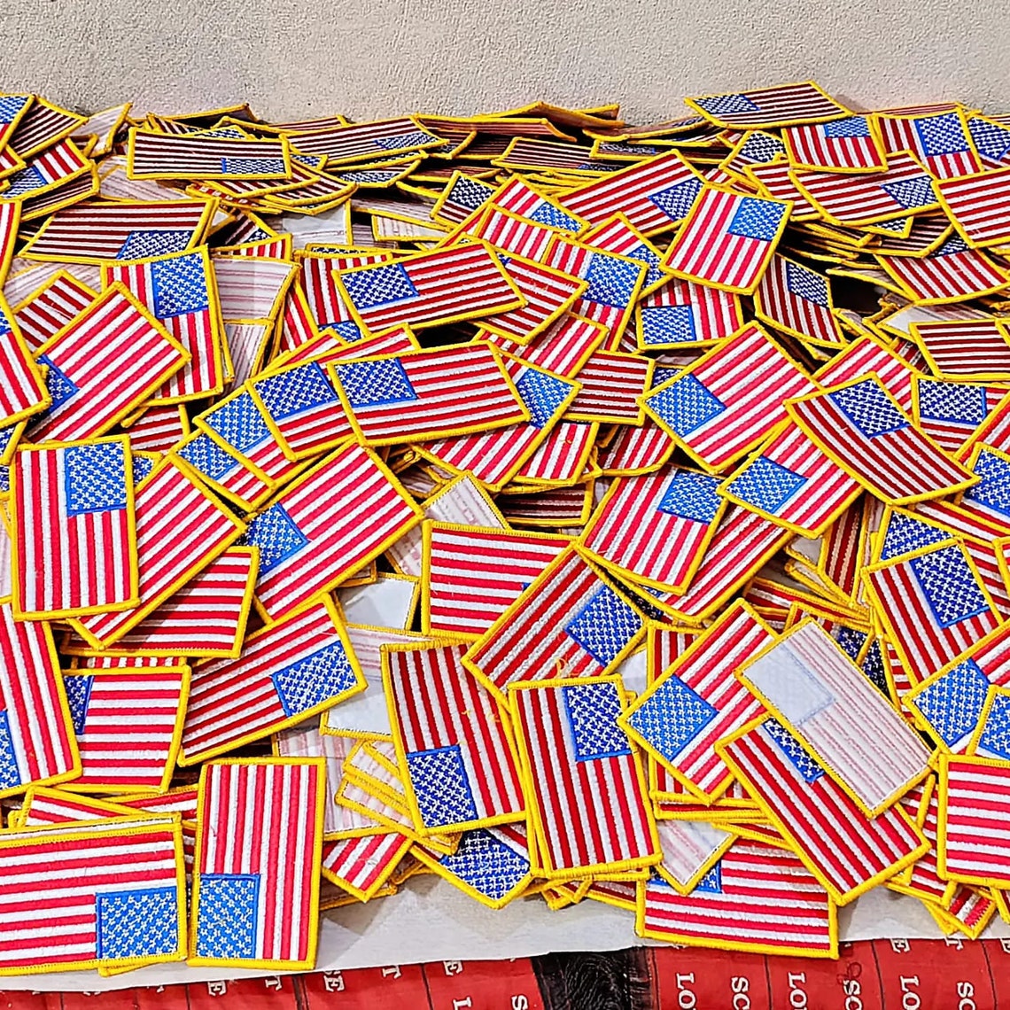America Flag Patch Emblem Merrow Borders 2x3 - Etsy