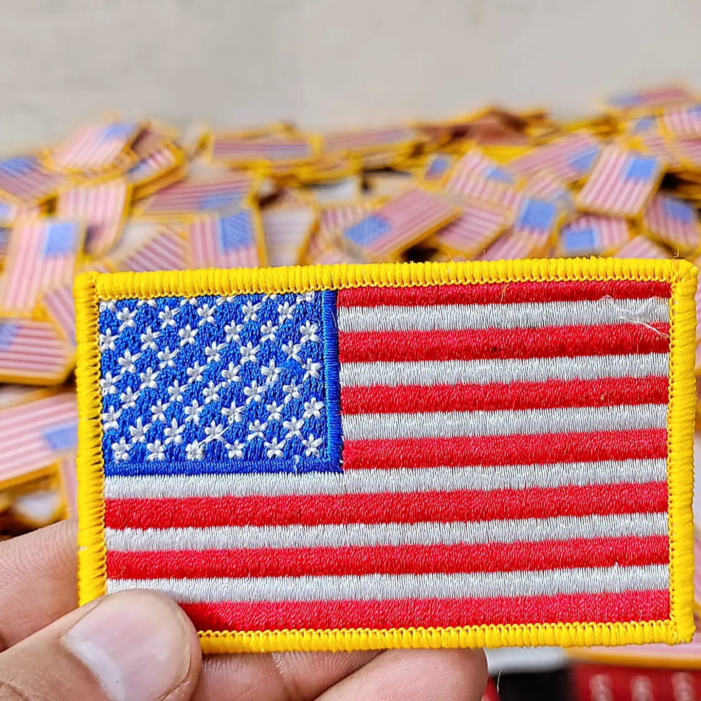 America Flag Patch Emblem Merrow Borders 2x3 - Etsy