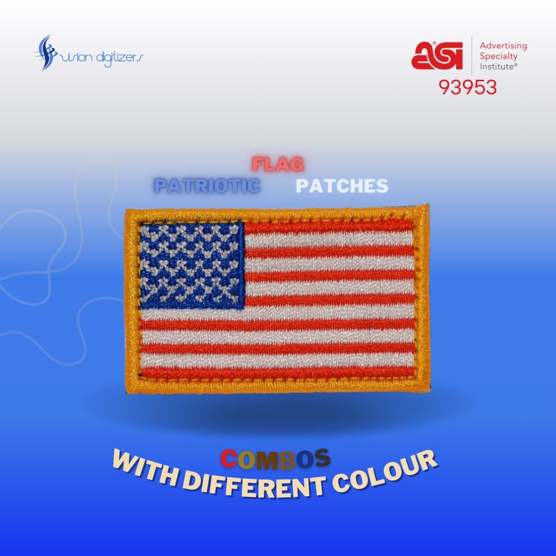 Small Patriotic American Flag Patches, Embroidered Iron-on US Flag ...