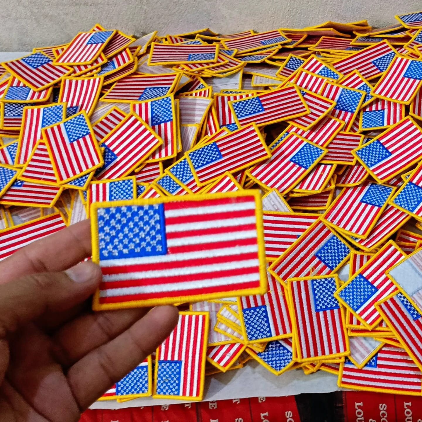 America Flag Patch Emblem Merrow Borders 2x3 - Etsy