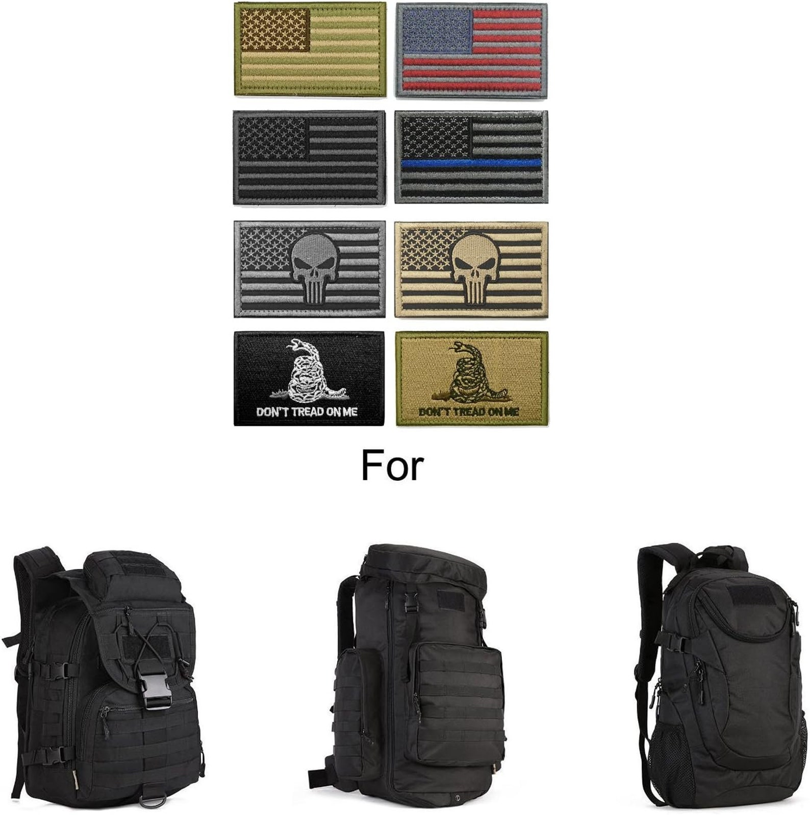 8 Pieces American Flag Tactical Morale Military Patch Set - Etsy