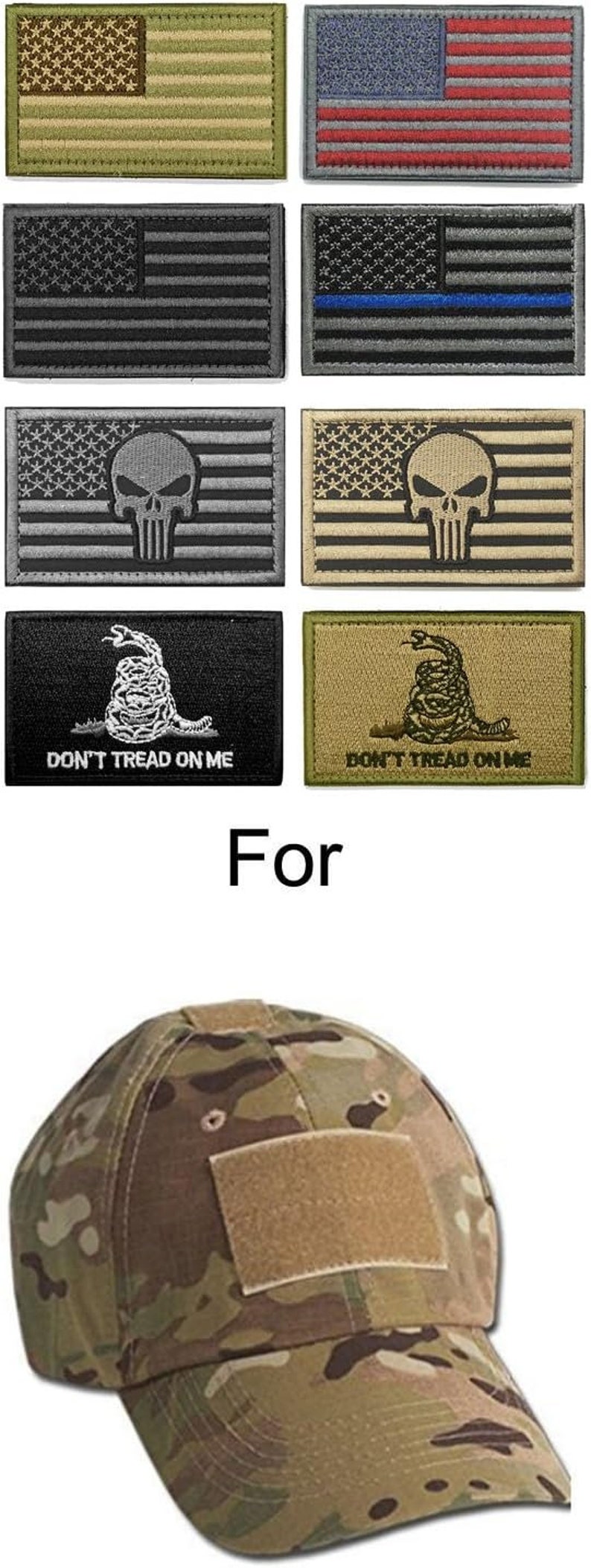 8 Pieces American Flag Tactical Morale Military Patch Set - Etsy