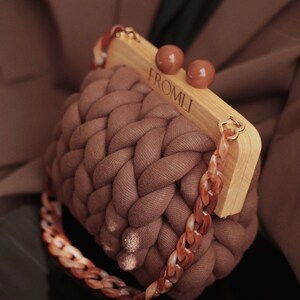 Hand-knitted Chunky Marshmallow Designer Bag - Super Bulky Korean Giant ...